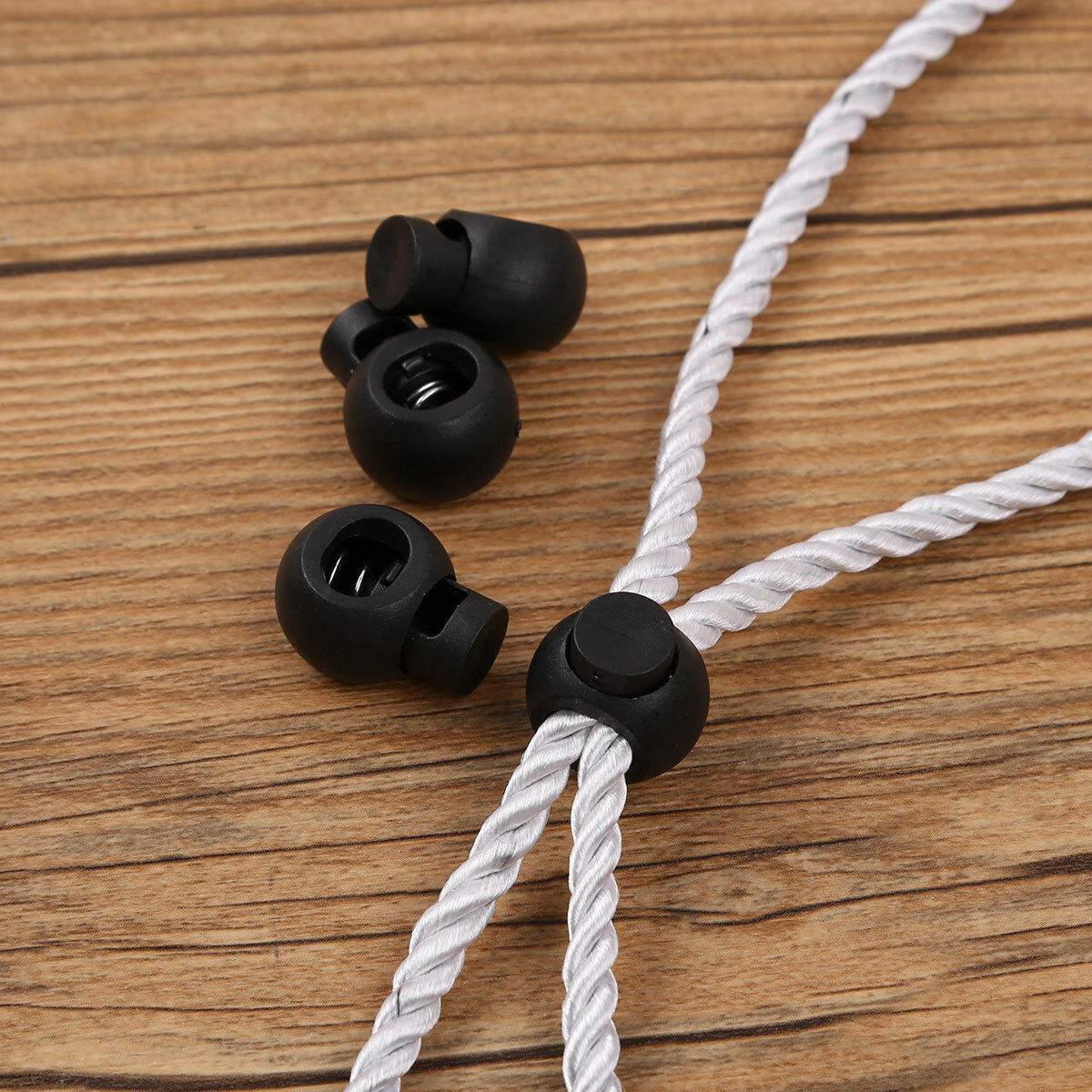 50Pcs 1.7cm Toggle Spring Loaded Stopper Sliding Cord Locks End ...