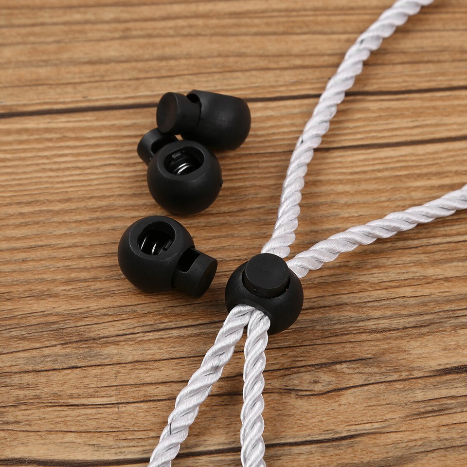 50Pcs 1.7cm Toggle Spring Loaded Stopper Sliding Cord Locks End ...