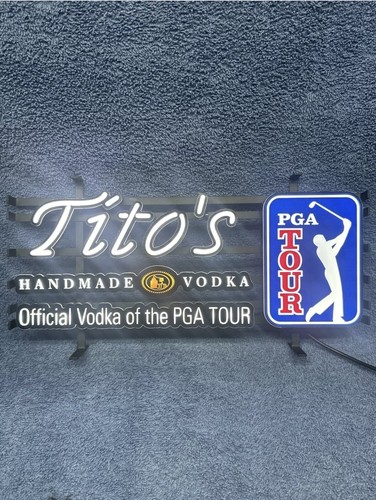 NEW TITO’S HANDMADE VODKA LIGHT UP LED SIGN PGA TOUR MINI 13 1/2” X 6 1/2” | eBay