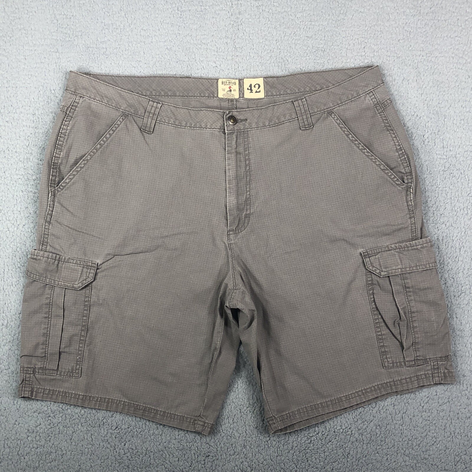 Red Head Shorts Mens 42 Grey Cargo Ripstop Casual Outdoor Hiking ...