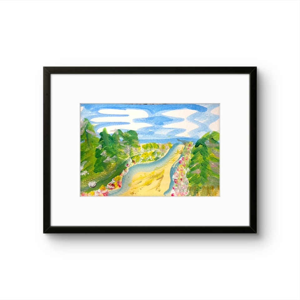 Walsh "Path to Freedom" 4X6 inch Abstract Path Trees PAPER Art 140 lb ...