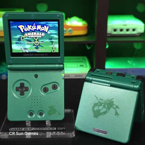 Green Nintendo Game Boy Advance GBA SP IPS V2 and Usb-C - Rayquaza | eBay