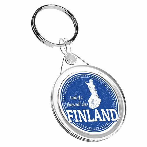1 x Finland Land Of Thousand Lake - Keyring IR02 Mum Dad Kid Birthday ...