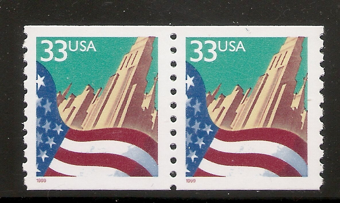 US Scott 3280, 3281, 3282 - 33c City Flag coil pairs, MNH | eBay