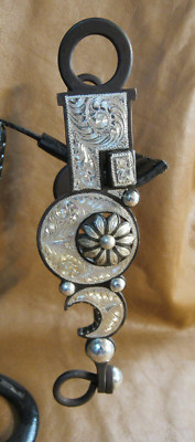 E Garcia Silver Bit Moon & Flower Salinas Mouth Brown Finish | eBay