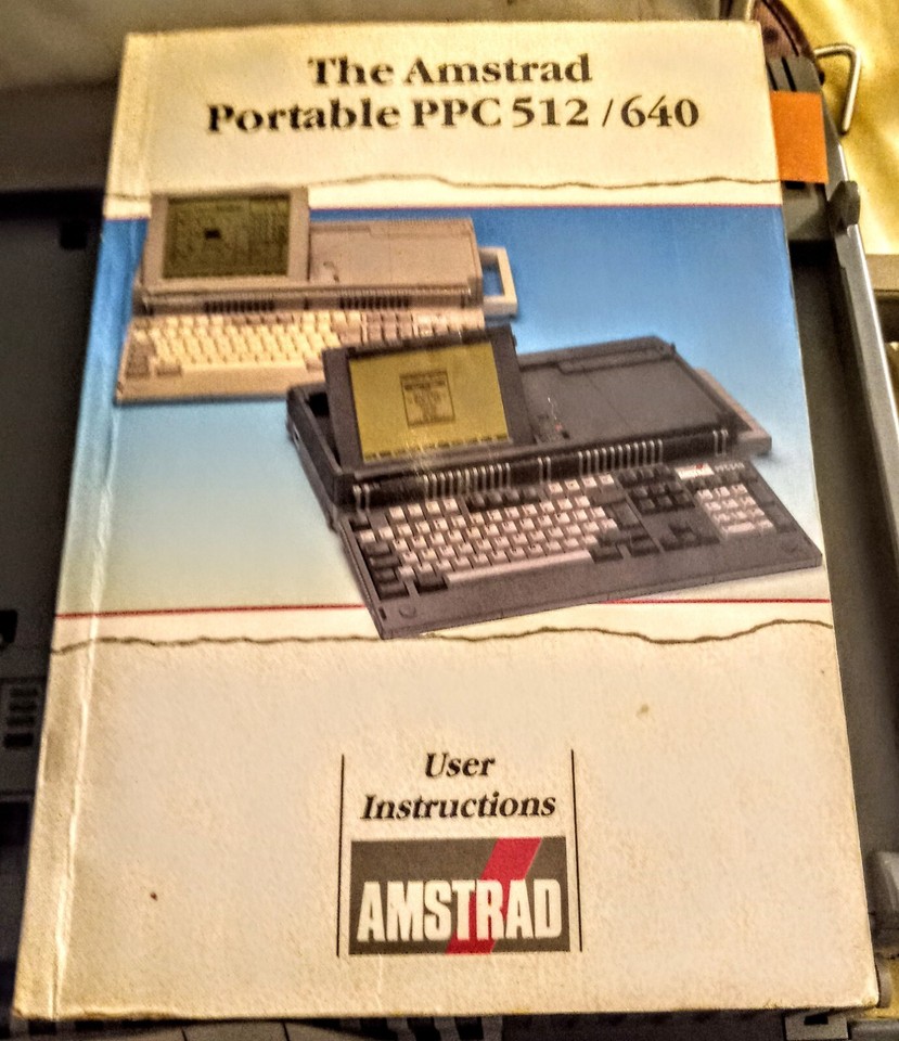 AMSTRAD PPC 512/640 Vintage Portable Computer 1988 bag, operating ...