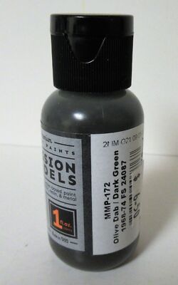 Mission Models Acrylic Paint- Olive Drab/Dark Green 1968-74 #MMP-172 ...