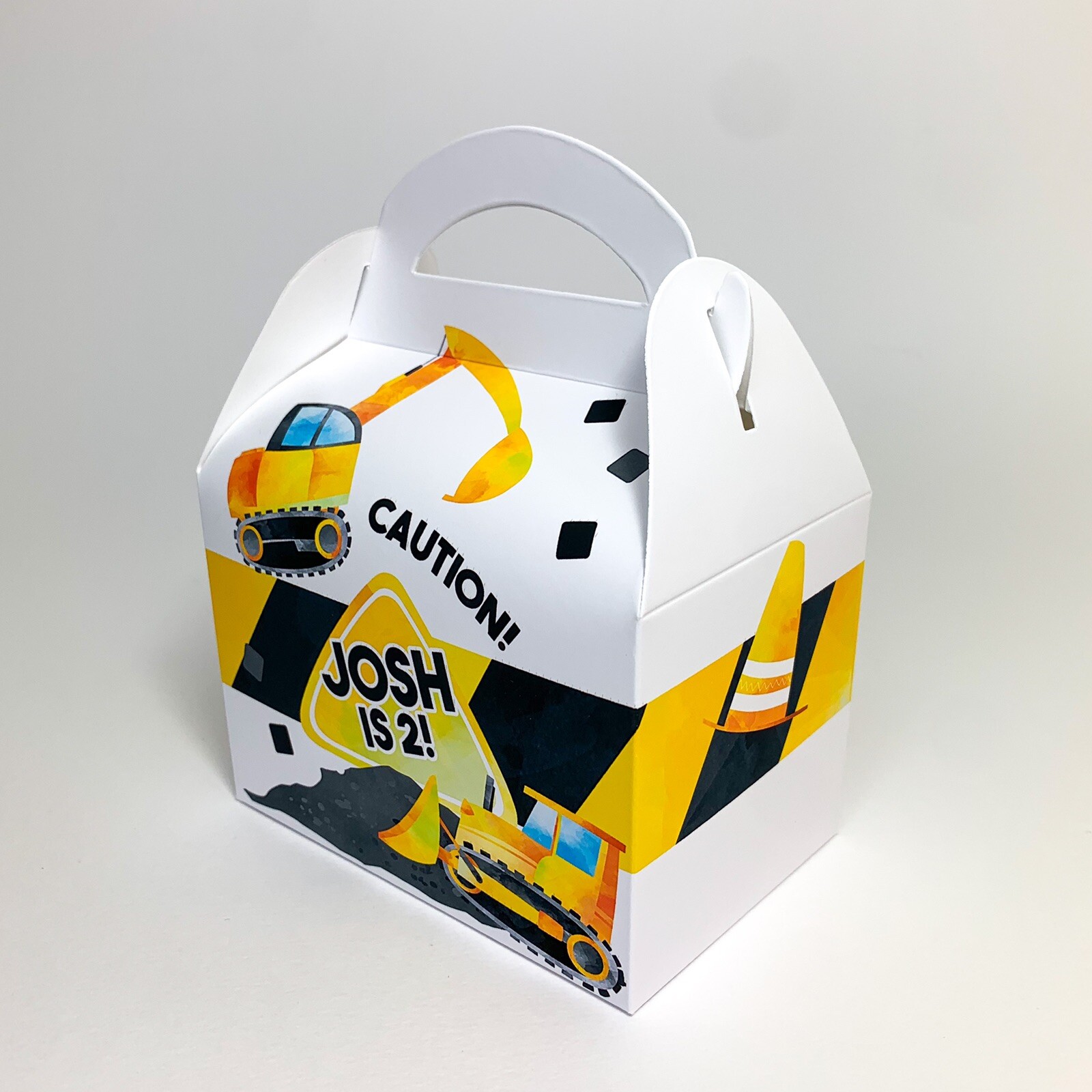 Diggers Construction Children's Personalised Party Boxes Favours Gift ...