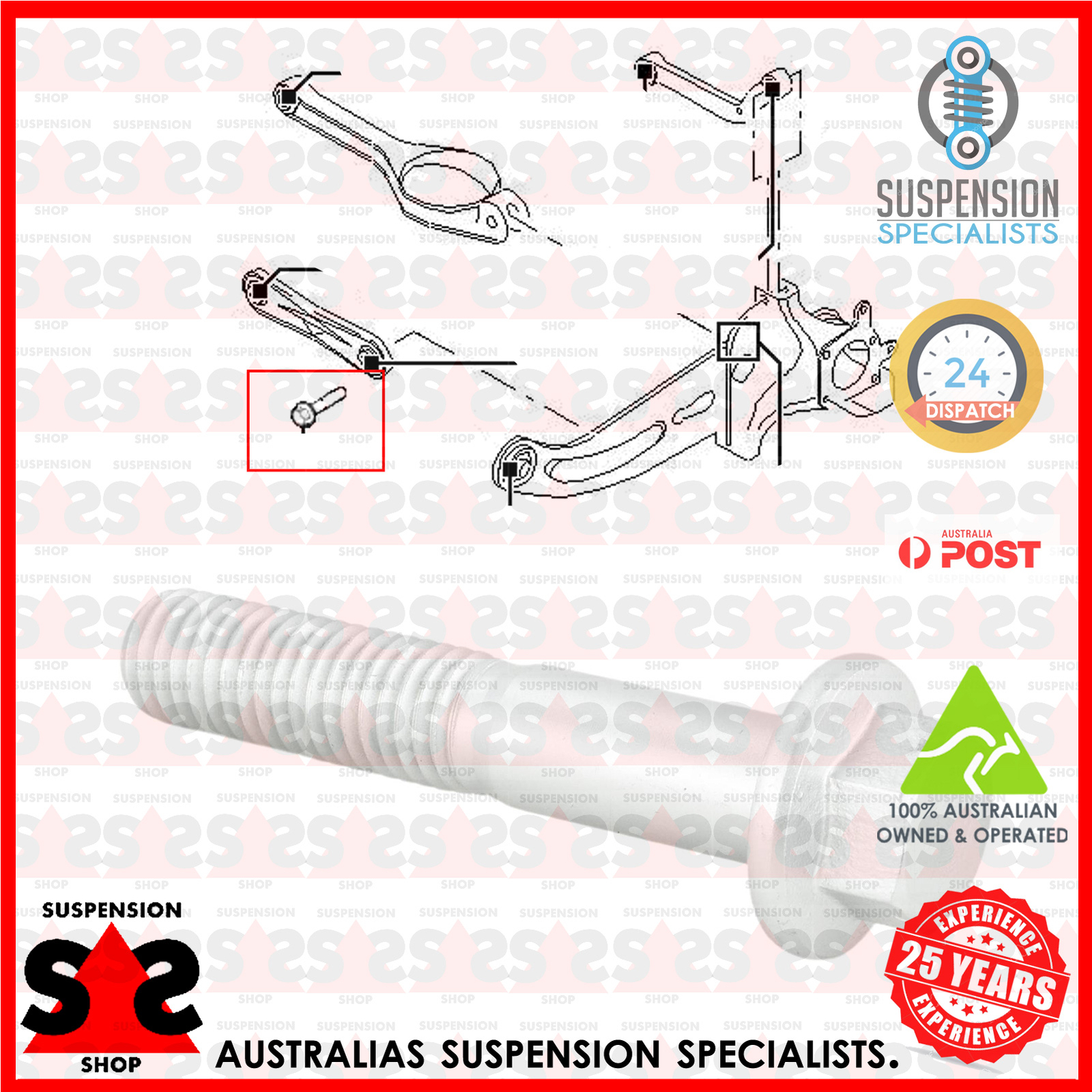 Fastening Bolt, Control Arm Suit FORD AUSTRALIA Kuga (Tf) 1.6 EcoBoost ...