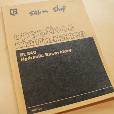 CAT Caterpillar E240 Crawler Excavator Operator Operation Maintenance ...