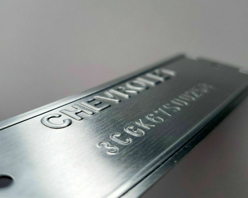 CHEVROLET CHEVY SERIAL NUMBER DOOR DATA ID TAG PLATE ENGRAVED WITH YOUR ...