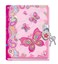 Girls Pink Diary Fancy Butterfly Theme with Lock & 2 keys 7" Secret ...