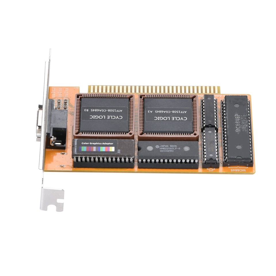 1 PC ISA CGA 6845 Color Graphics Vintage Card Computer Accessories For ...