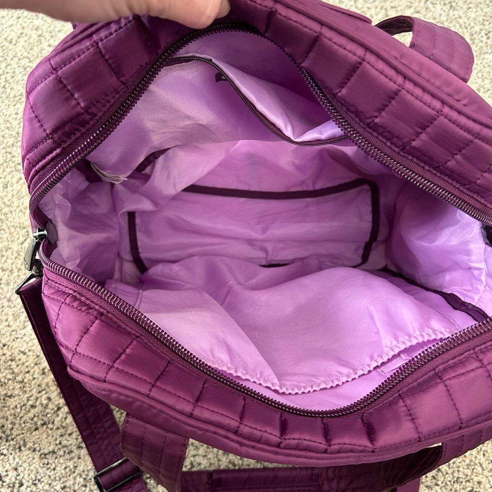 Lug Puddle Jumper Tote Overnight Bag Purple Carry on Weekender Travel ...