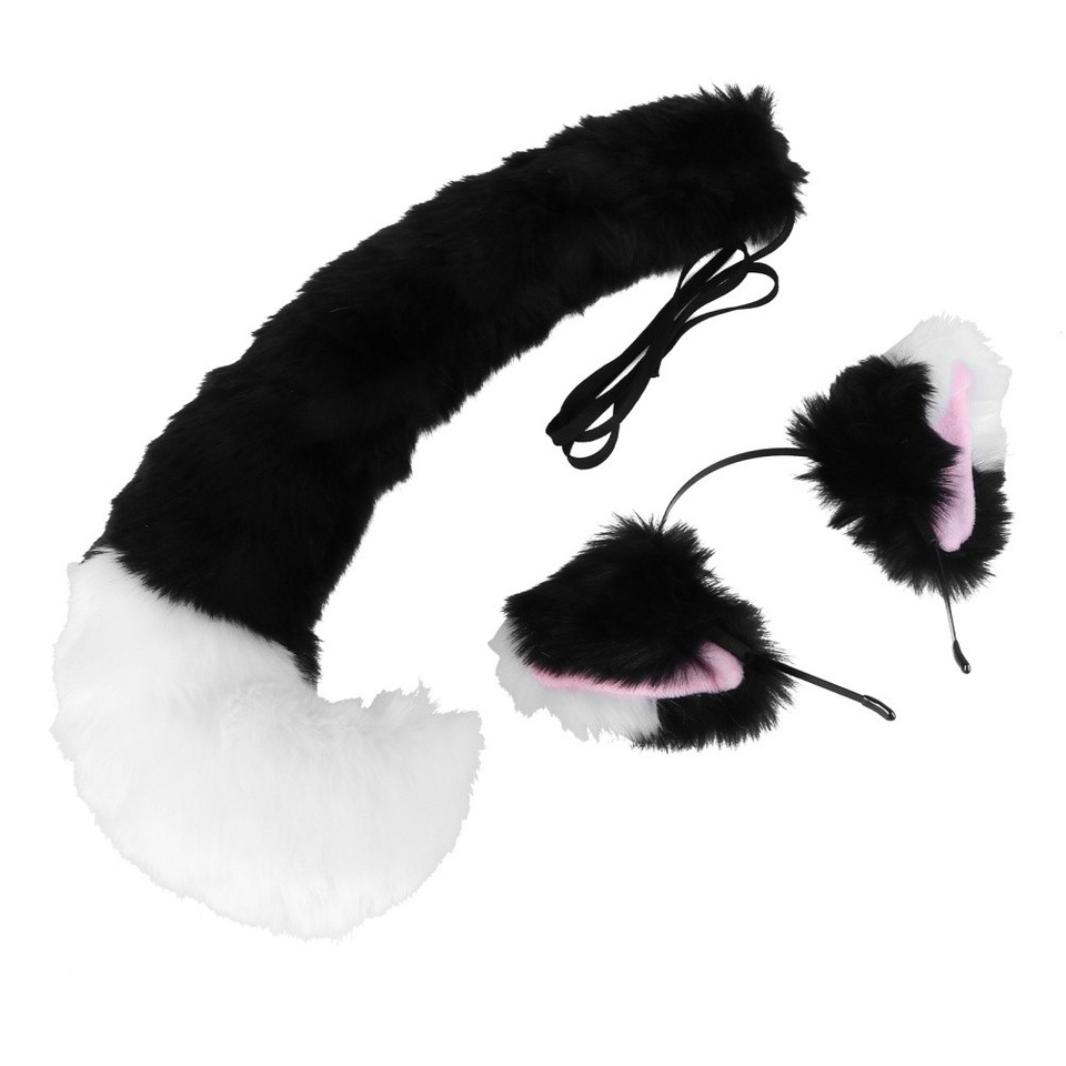 1 Set of Cosplay Costumes Plush Headdress Decorative Hair Tail ...