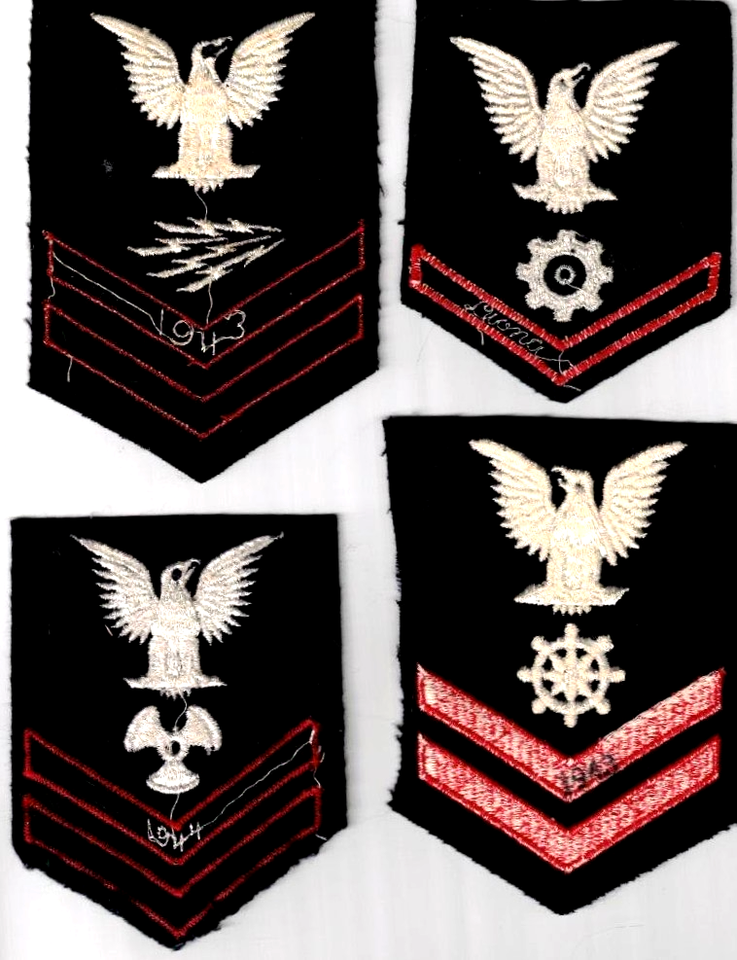 21 US NAVY WW2 MILITARY RATE RATING PATCHES, Various Positions Ranks ...