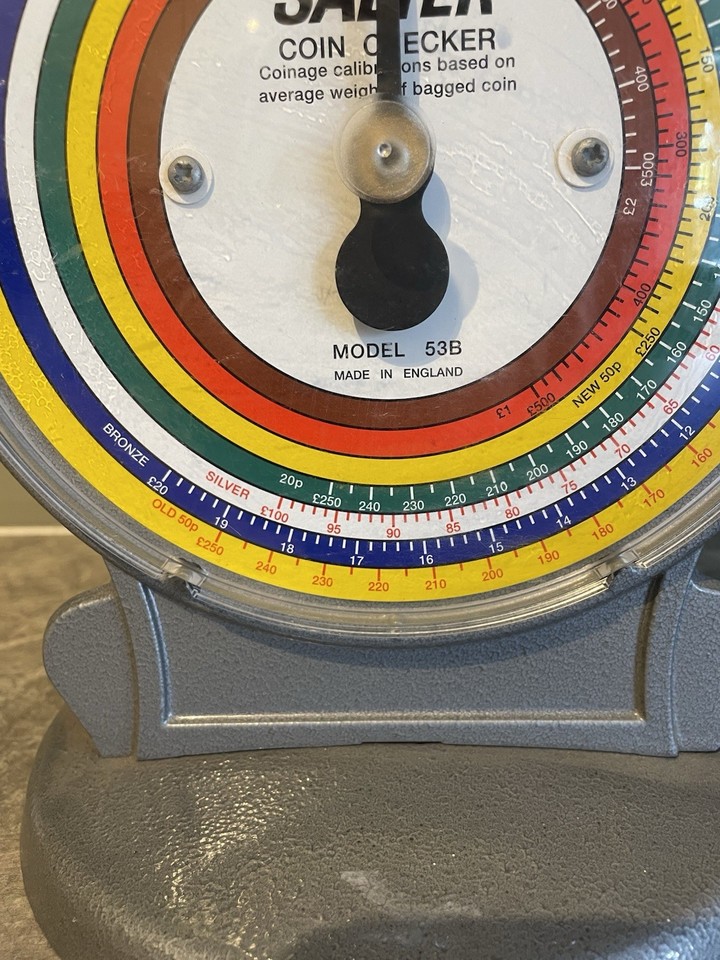 Salter Vintage Coin Checker Scales Model 53B Rare Collectable Retro ex ...