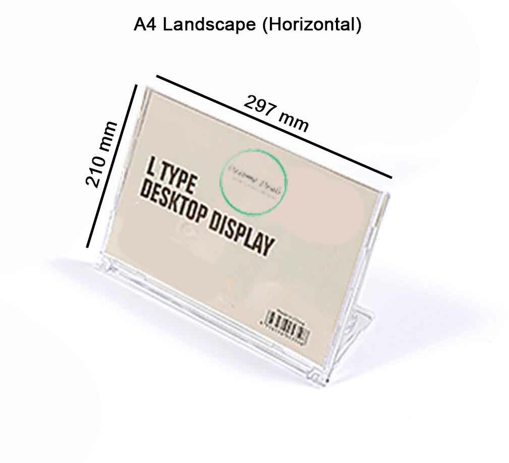 A4 Size Sign Holder Acrylic Retail Display Stands Menu Price Vertical ...