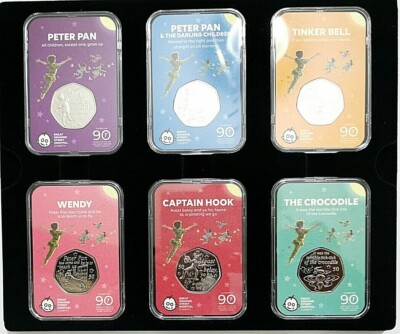 Peter Pan 2019 50p Capsule Edition Full Set - 6 Coins In Case, No: 0949 ...