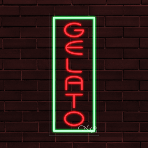NEW "GELATO" w/BORDER VERTICAL 30x12 INCH LED FLEX WINDOW/WALL INDOOR ...