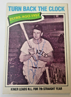 RALPH KINER Signed/Autographed #437 TOPPS Baseball Card PITTSBURGH ...