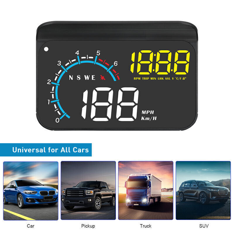 Digital Car Truck GPS OBD2 Speedometer Speed Head Up Display Universal ...