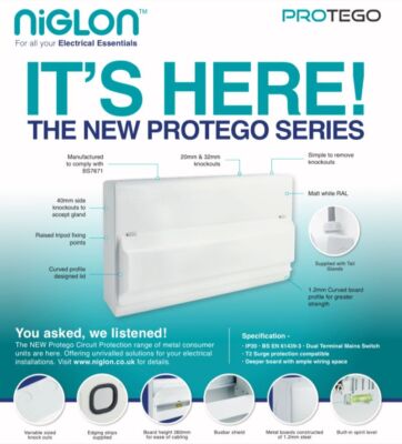 Niglon Protego 100A Metal Clad Consumer Unit + SPD & MCB's or 'A' RCBO ...
