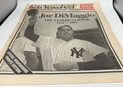 March 9, 1999 Joe DiMaggio Farewell Newspapers, see description | eBay