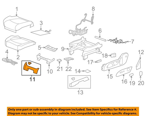 GM OEM Front Seat-Seat Cover-Front Left 15901161 | eBay