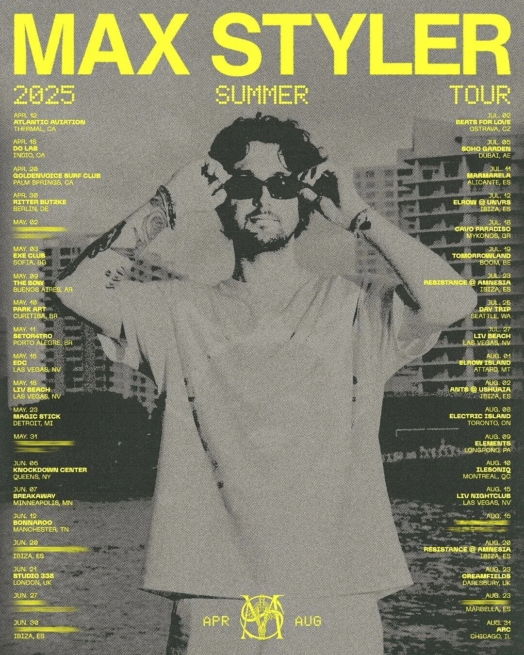 Max Styler Music Show 2025 Summer Tour Poster - New Poster 2025 | ID ...