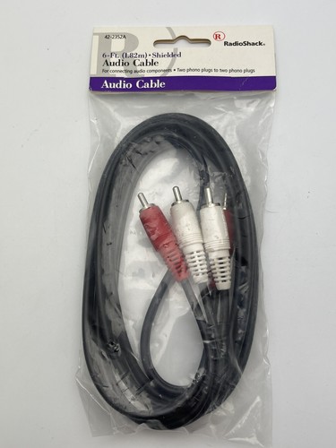 New RadioShack sealed Shielded 6ft stereo plug dual rca plug cable ...