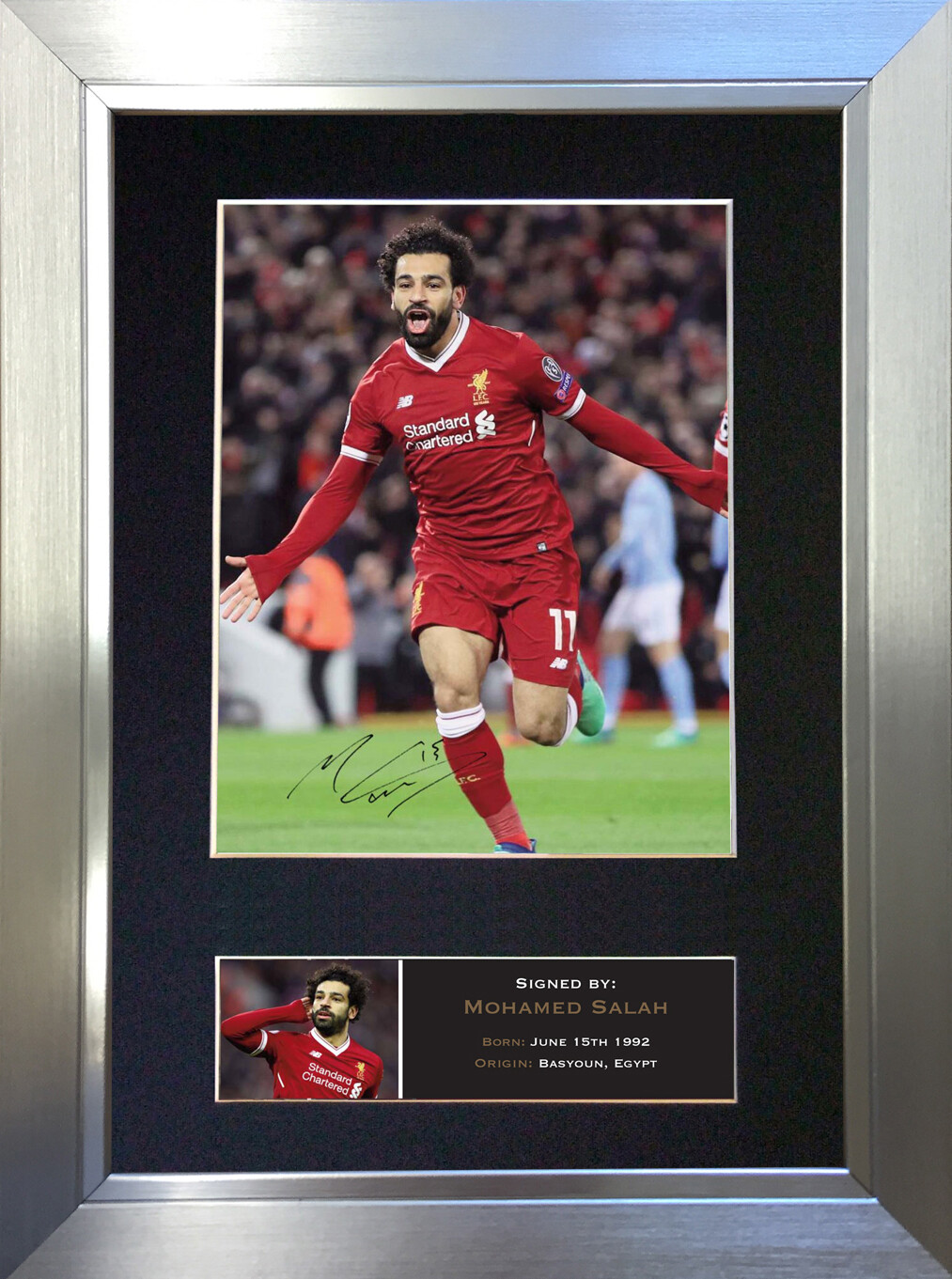 MOHAMED SALAH Signed Mounted Reproduction Autograph Photo Prints A4 764 ...