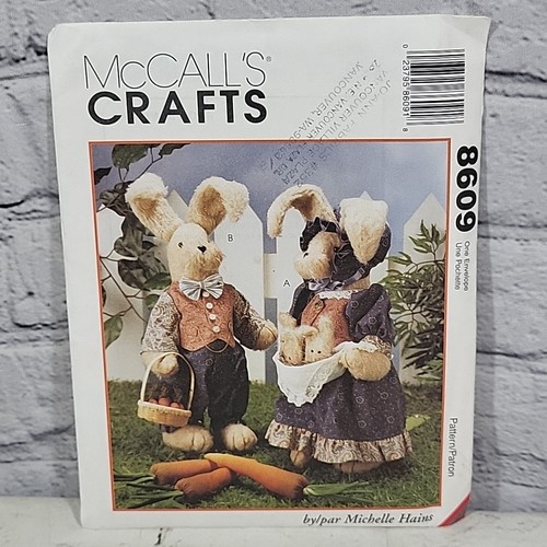 McCalls Crafts Pattern #8609 Bunny Family Easter Spring Doll Bunnies ...