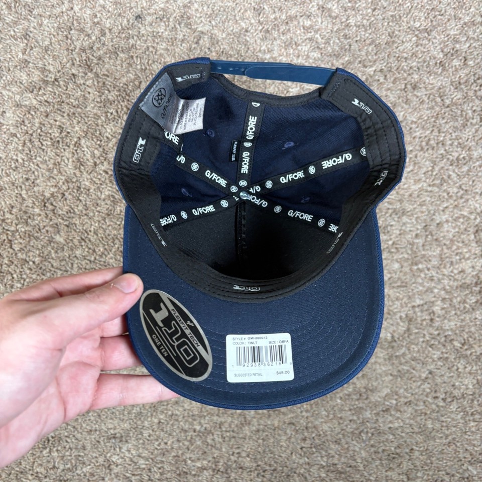 G/FORE Mens Navy Blue Golf Cap Embroidered DG Logo Adjustable Snapback | eBay