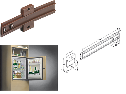 Integrated Fridge Door Cabinet Kitchen Appliance Slide Fixing + Screws ...