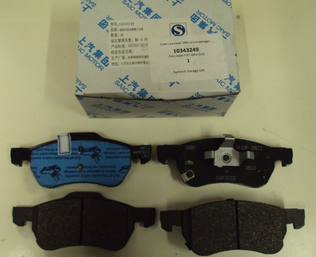 10343249 - Genuine MG ZS 1.0 and 1.5 Petrol Front Brake Pads for sale ...