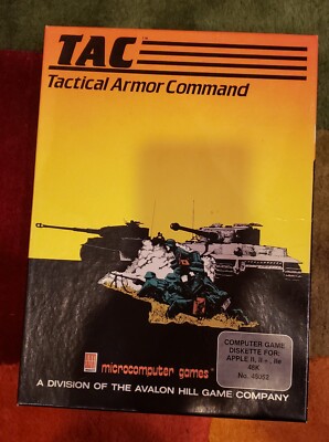 TAC Tactical Armor Command Avalon Hill Micro-computer game Disc Apple ...