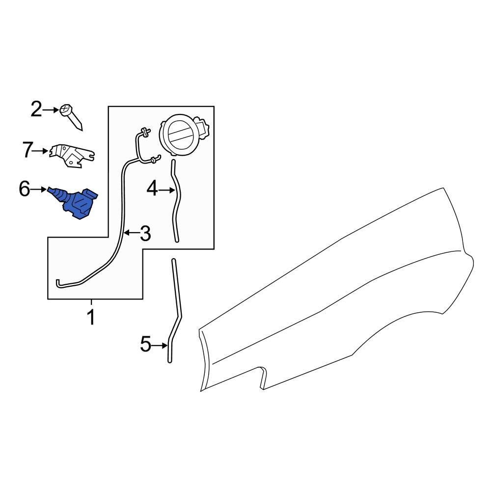 For Audi R8 2011-2015 Audi 427810773 Rear Fuel Filler Door Lock ...