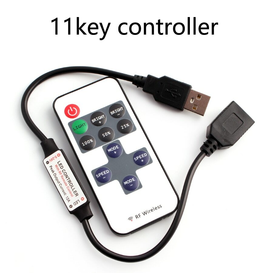 5V 12V 24V USB Led Strip RGB Remote Controller RGB Strip Controller ...