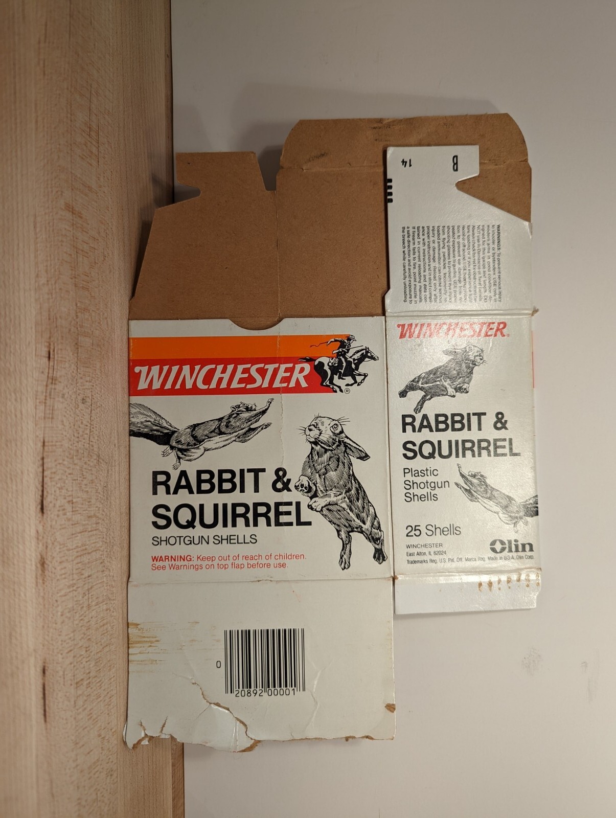 Vintage Winchester Rabbit And Squirrel 12 Gauge Shotshell Ammo Box ...