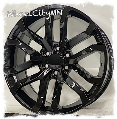 20 inch gloss black 2019 2020 Chevy Silverado Tahoe OE replica wheels ...