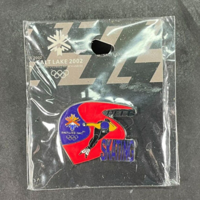 Vintage 2002 Salt Lake Winter Olympics SPEED SKATING Pin Aminco NEW IN ...