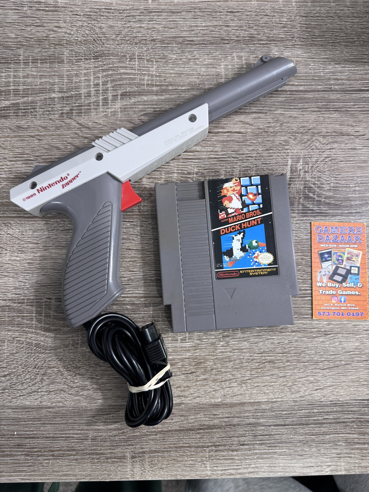 🔥 Nintendo NES Gray Zapper Gun Super Mario Bros/Duck Hunt Combo! Tested ...
