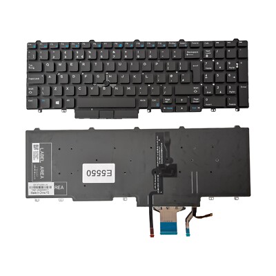 DELL FP37Y Latitude E5550 E5570 5580 5590 5591 UK Backlit Keyboard | eBay