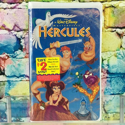 Rare Walt Disney's Masterpiece Hercules VHS Home Video Movie #9123A New ...