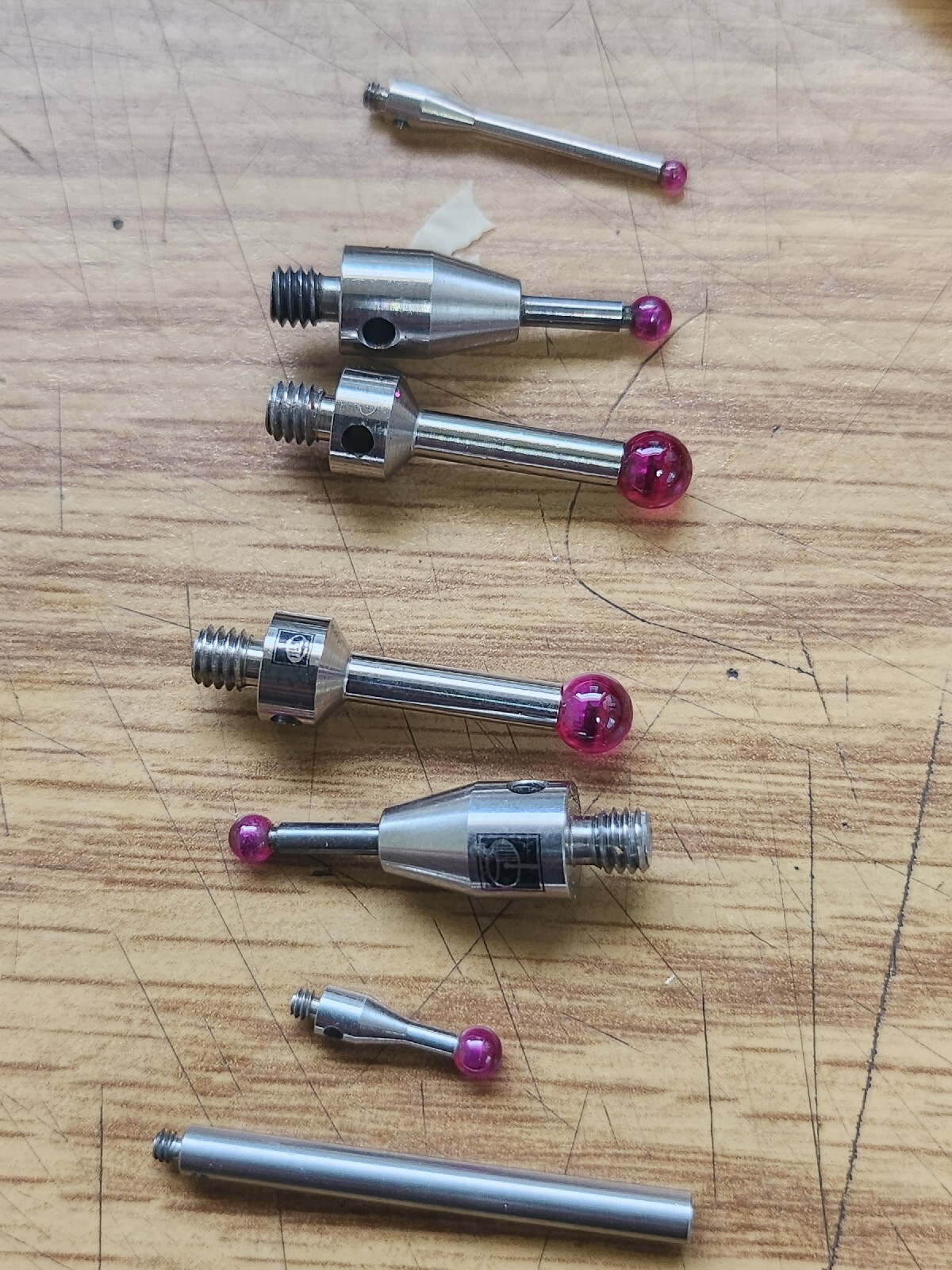 Lot 7 Renishaw Straight Ruby Ball Probe Tips | eBay