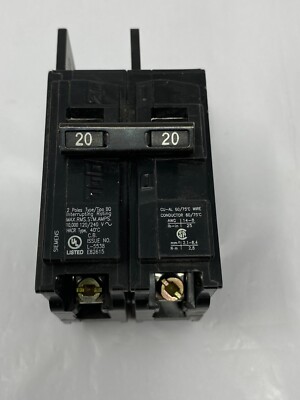 Siemens BQ2B020 20A 2-P 120/240V Type BQ Bolt-On Circuit Breaker | eBay