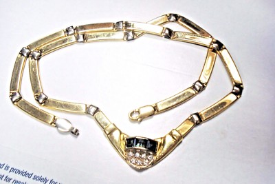 Vintage 18K Multi-tone GOLD PENDANT NECKLACE SET Peridot Cleopatra 16.5 ...