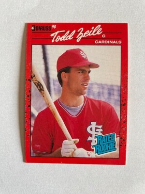 1990 Donruss Rated Rookie #29 Todd Zeile ERROR missing (.) CARD RC ...