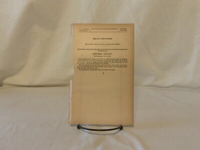 Antique 1890 Government Report M. C. Henderson H. R. 6740 51st Congress ...